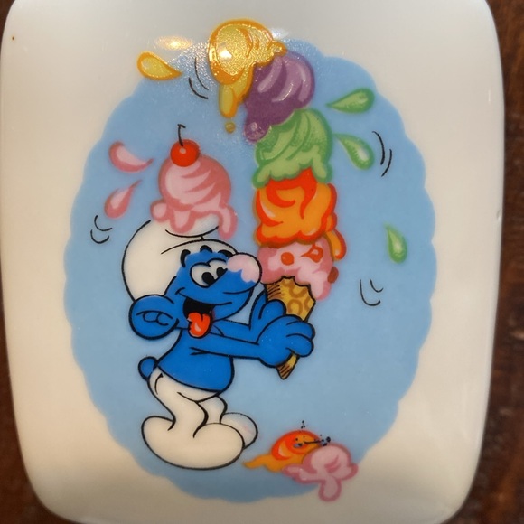 Accents | Vintage Smurf Ice Cream Trinket Box | Poshmark